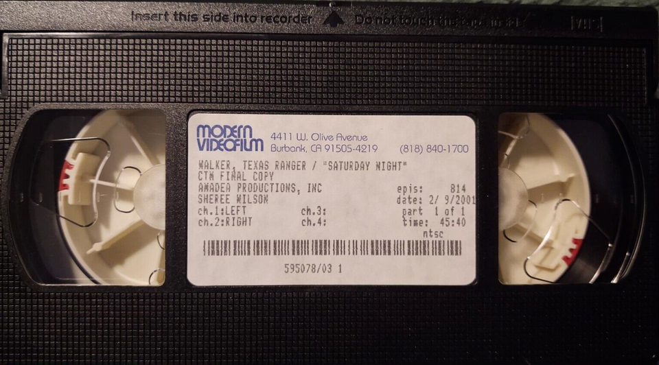WALKER TEXAS RANGE SERIES VHS MASTER PRODUCTION VHS TAPES CHUCK NORRIS | eBay