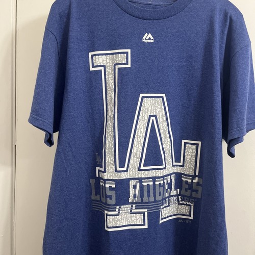 LA Dodgers Mens L t Shirt. Large LA Logo Concrete Majestic T Shirt | eBay