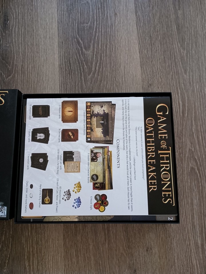 Game of Thrones Oathbreaker Board Game HBO War Strategy Role Play 5 - 8 ...