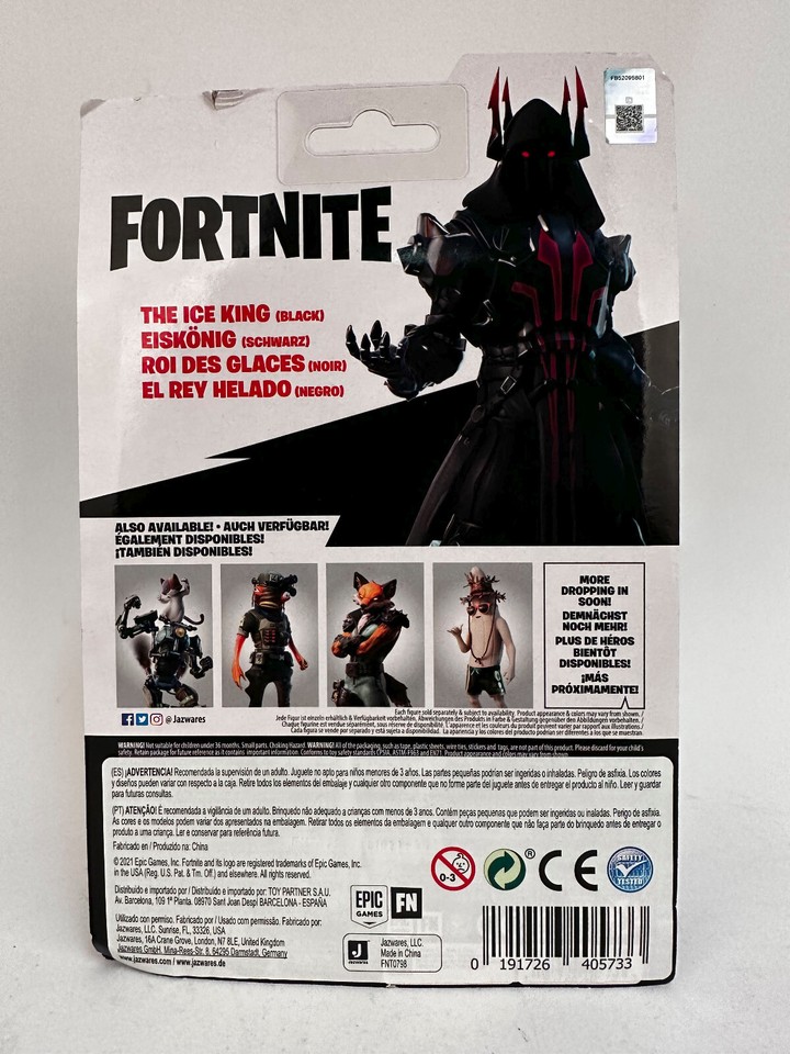 Jazwares Fortnite Solo Mode Core The Ice King Black 4" Action Figure w ...