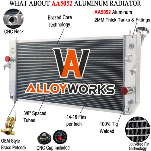 3-Row Aluminum Radiator For 2000-2005 Buick LeSabre Pontiac Bonneville ...