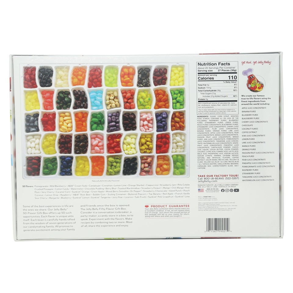 Jelly Belly Gourmet 50 Flavors 21oz Jelly Beans Gift Box - BRAND NEW | eBay