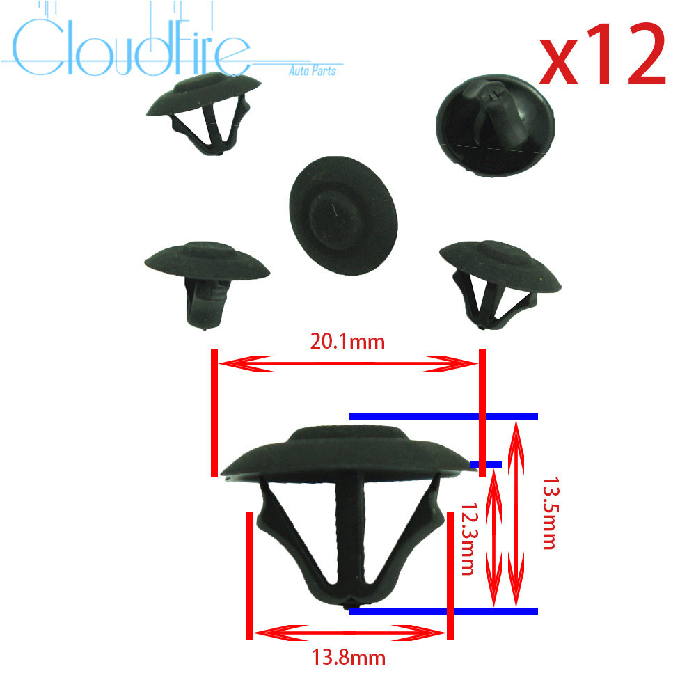 12x Neu Steckbefestiger Druckknopf 0019880325 Für Mercedes W203 W204 ...