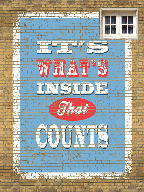 It's What's Inside that Counts Quote Motivational Retro Metal Sign | eBay