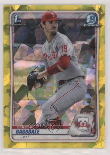 2020 Bowman Chrome Draft Sapphire Edition Yellow /99 Carson Ragsdale # ...