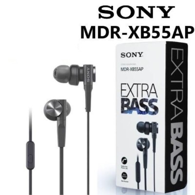 SONY EXTRA BASS MDR-XB55AP Bass Booster In-Ear Headphones In-line ...