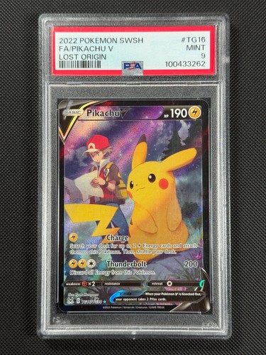 Pokemon Cards Pikachu V Tg16/Tg30 PSA 9 Lost Origin Trainer Gallery ...