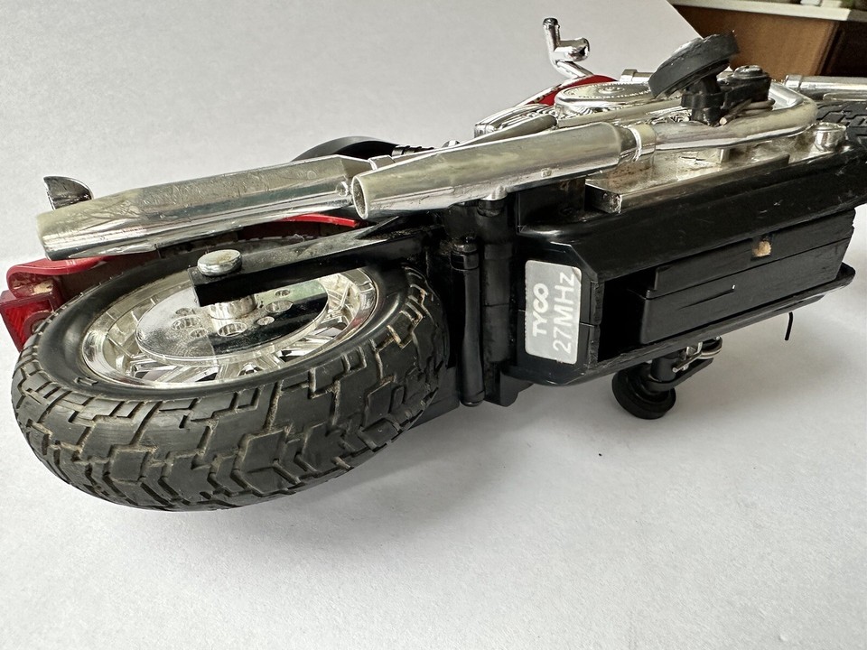 Vtg Tyco RC Red Harley Davidson Motorcycle 6V Jet Turbo 1994 + Remote ...