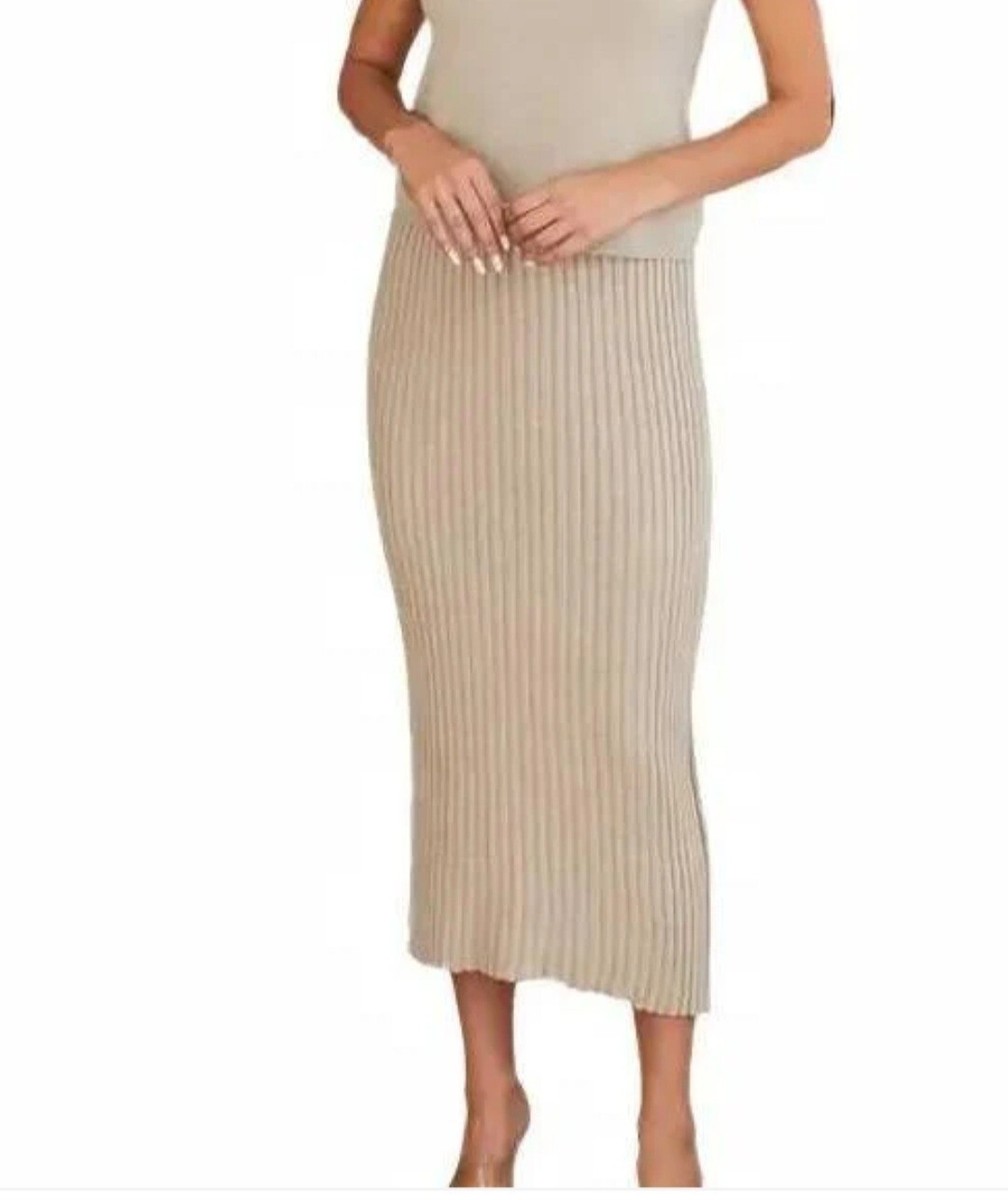 Ribbed Beige Background Brede Rib Stretch – Beige Perfect Voor