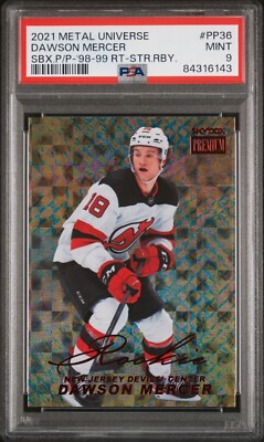 2021-22 Dawson Mercer Metal Universe 1998-99 Star Rubies Rookie RC /50 ...