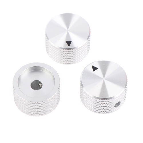 Silver Aluminum Volume Knob Cap Hole 6MM 25MM * 15MM Potentiometer Knob ...