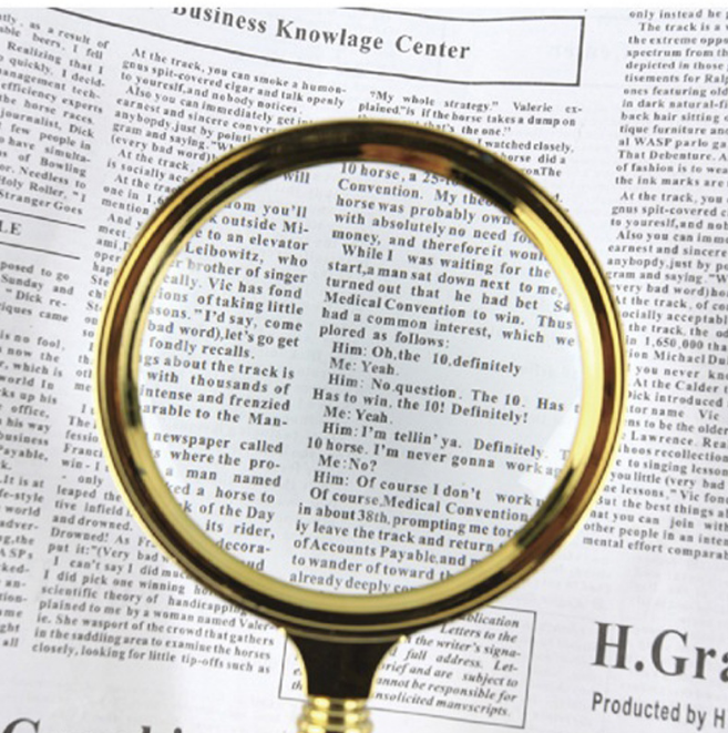 90mm Gold-Plated Magnifier 10X Real Glass Magnifying Glass With Flower ...