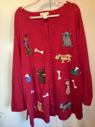 Vintage Bechamel Woman’s 3X Lightweight Jacket Red With Embroidered ...