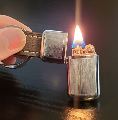 MINI KEYCHAIN Lighter Fluid USA oil lighter Fuel EDC Small Camping Hike ...