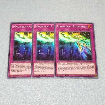 Yugioh Magistery Alchemist LED6 1st Edition Super Rare 3 Card Playset ...