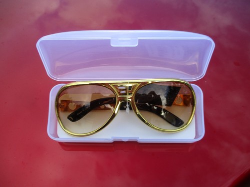 Elvis Presley Gold Sunglasses, Metal Arms, Plastic Frames, EP & TCB ...