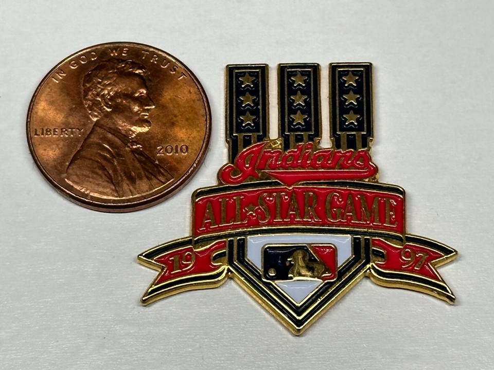 Vintage Cleveland Indians Jacket Lapel Hat Pin July 8 1997 All Star ...