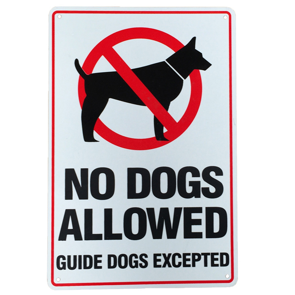 3x WANGING Notice SIGN NO DOG ALLOWED Guide Excepted 200x300mm CLEAR ...