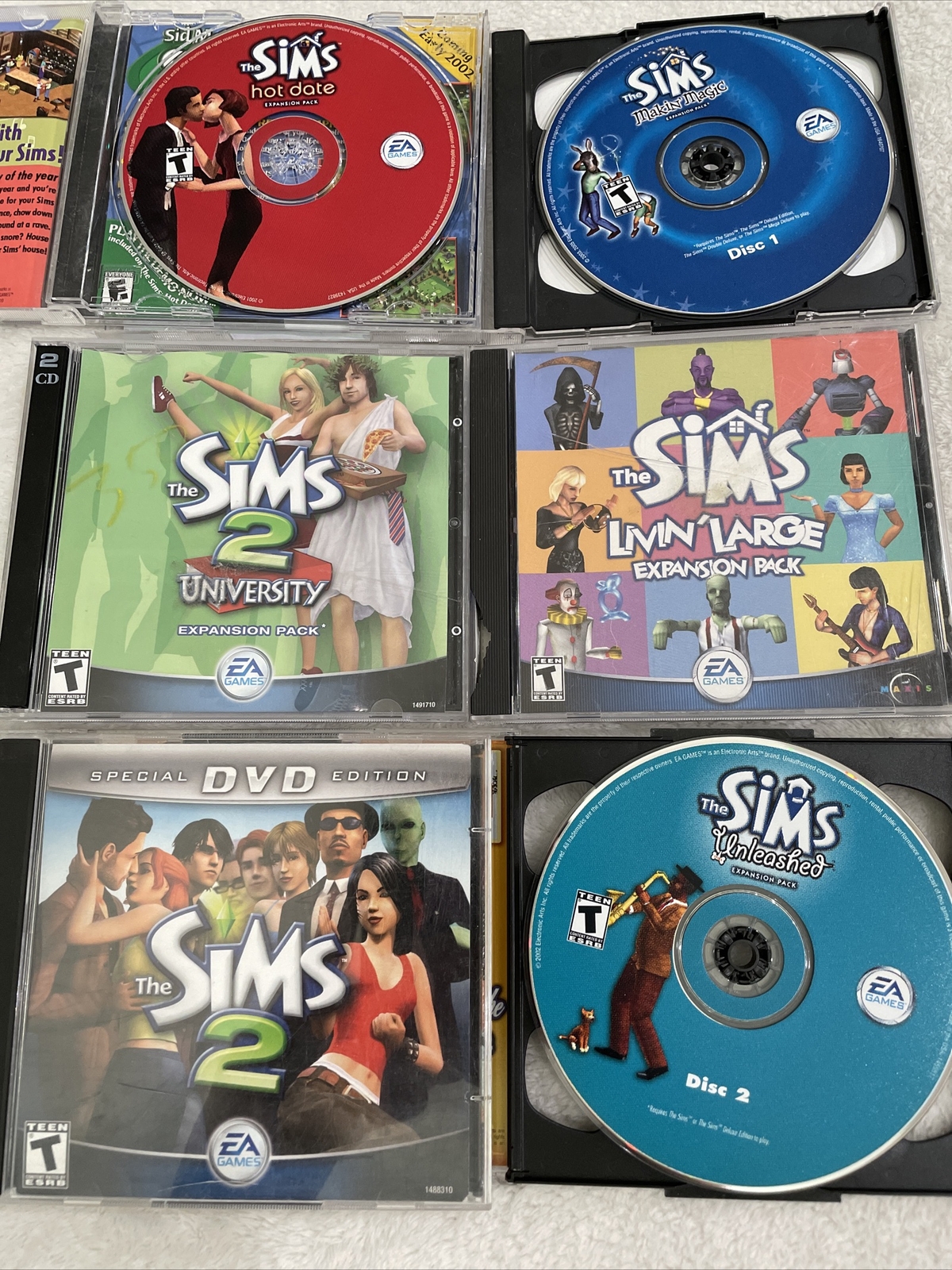 The Sims ~ Lot Of 6 Collection Bundle Deal! Discs for PC in Excellent ...