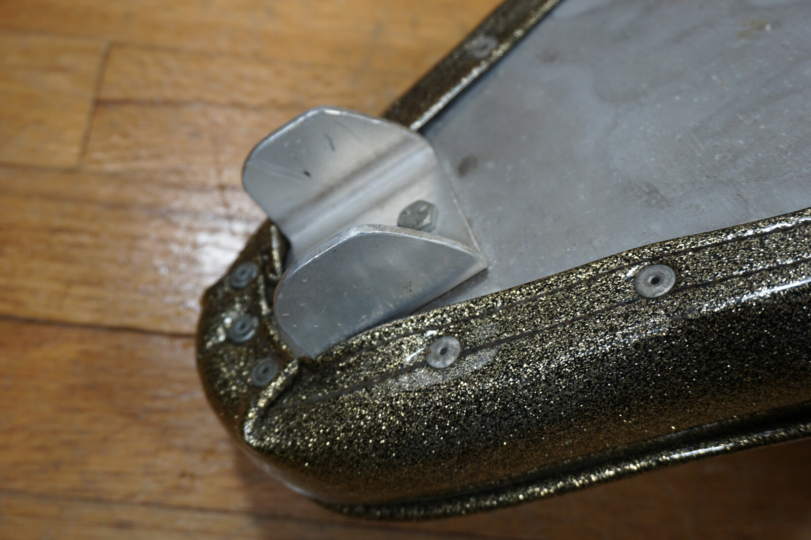 NOS Custom Low Profile Gold Metal Flake Chopper Seat, Ironhead ...