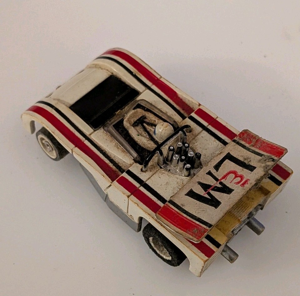 Vintage AFX - Porsche 917 LM - White W/ Red & Blue Stripe Slot Car | eBay