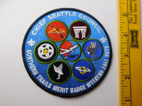 BOY SCOUTS BSA PATCH CHIEF SEATTLE COUNCIL MERIT BADGE WEEKEND 2019 | eBay