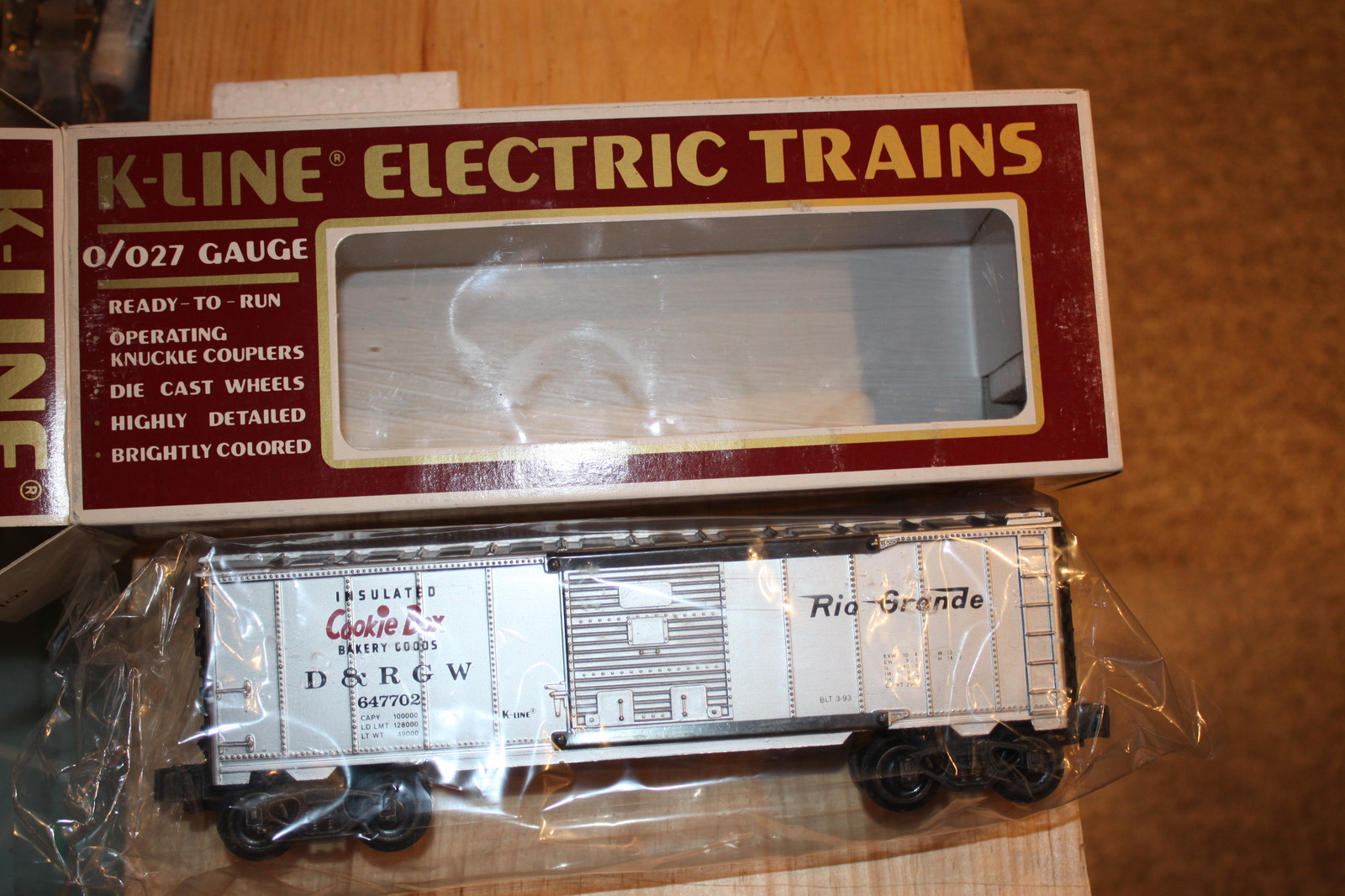 K-line O-27 gauge box car #K-647702 brand new mint D&RGW | eBay