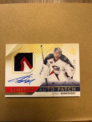2015-16 SP Authentic Limited Patch Autographs #36 Sergei Bobrovsky Auto ...