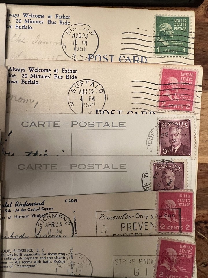 41 Vintage PostCards with U.S.“One Cent, Two Cent, Three Cent Stamps | eBay
