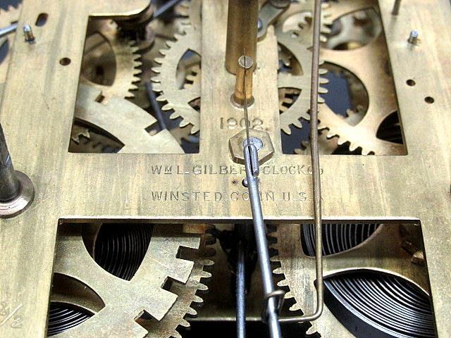 Wm Gilbert Mantel Shelf Clock Movement 1902 (Running, Parts or Repair ...
