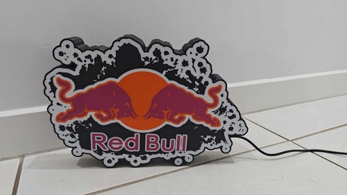 Red Bull 3D Printed LED Light Box – Gamer Desk Lamp | Bar Decor | Night ...