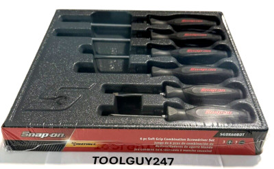 SNAP ON SGDX60B DT 6Pc Dark Titanium Soft Grip Screwdriver Set NEW USA ...