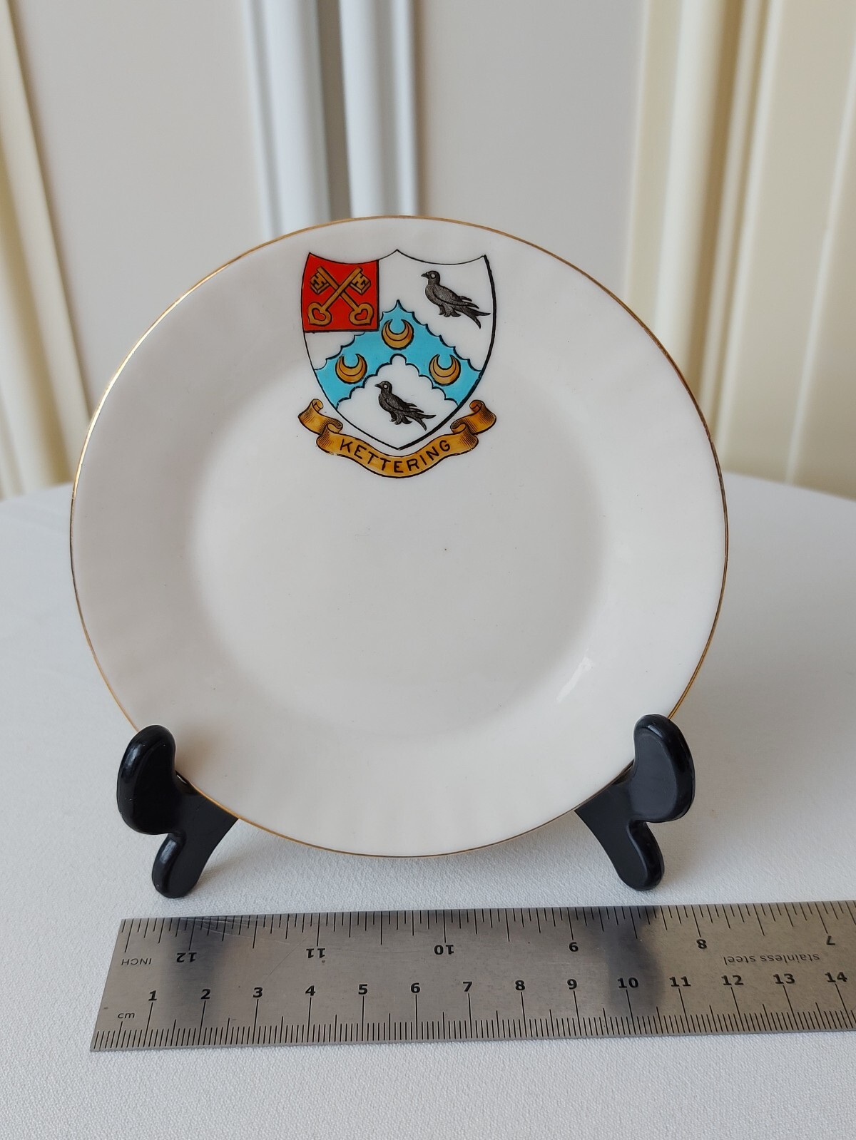 Goss Crested China - 5 inch Fluted Plate - Kettering | eBay UK