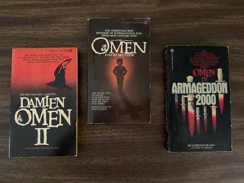 THE OMEN SERIES - 3 Book Lot - Paperbacks - Books 1, 2 & 4 - 1970/1980s ...