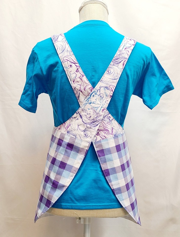 Little Mermaid Disney Child Youth Cross Back Apron Handmade | eBay