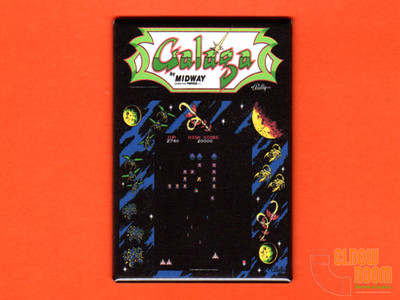 Galaga 2x3" fridge/locker magnet arcade marquee bezel Bally Midway War ...