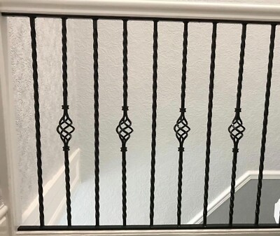Wrought Iron Stair Spindle Balustrades 1 Meter Panel Units EASY FITTING ...