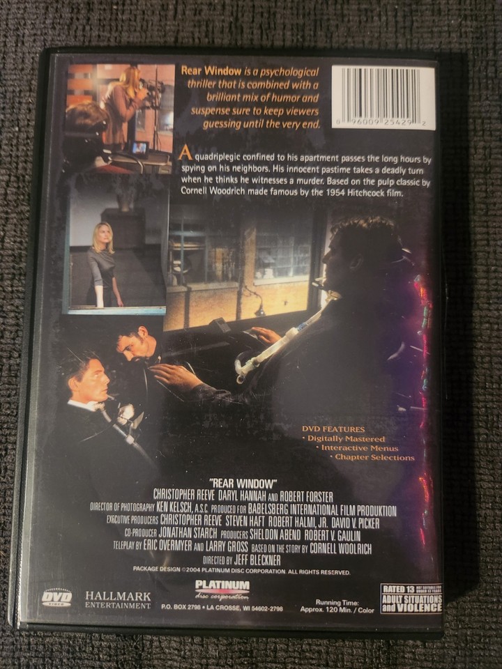 Rear Window [DVD] Christopher Reeves Read | eBay
