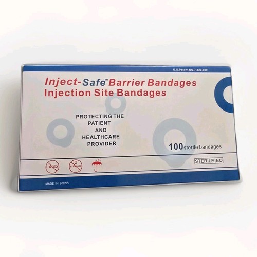 Inject-Safe Barrier Bandages 1-3/8" Diameter Injection Site Bandages ...