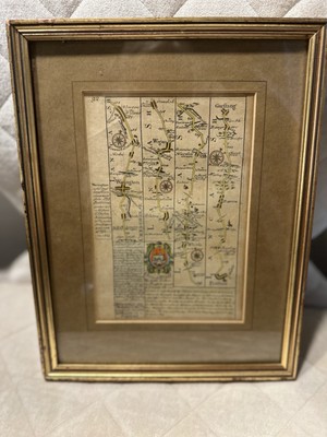 18th-century map section featuring Wigan, Standish,, Warrington , circa ...