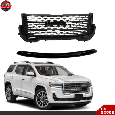 Front Upper Grille&Hood Molding For GMC Acadia Denali 2020-2023 Painted ...