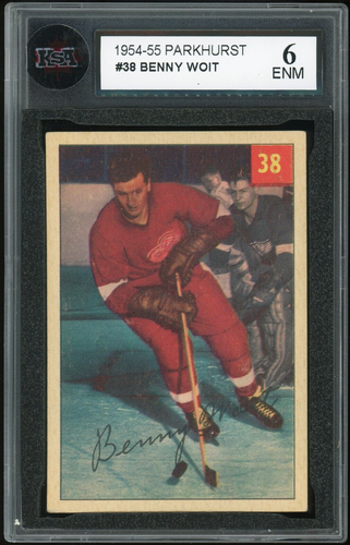 Benny Woit 1954-55 Parkhurst #38 Détroit Red Wings KSA 6 ENM | eBay