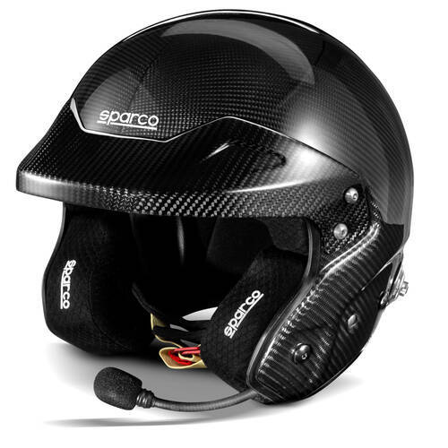 Open Face Sparco RJ-i CARBON Helmet (FIA Approved) black - size M | eBay