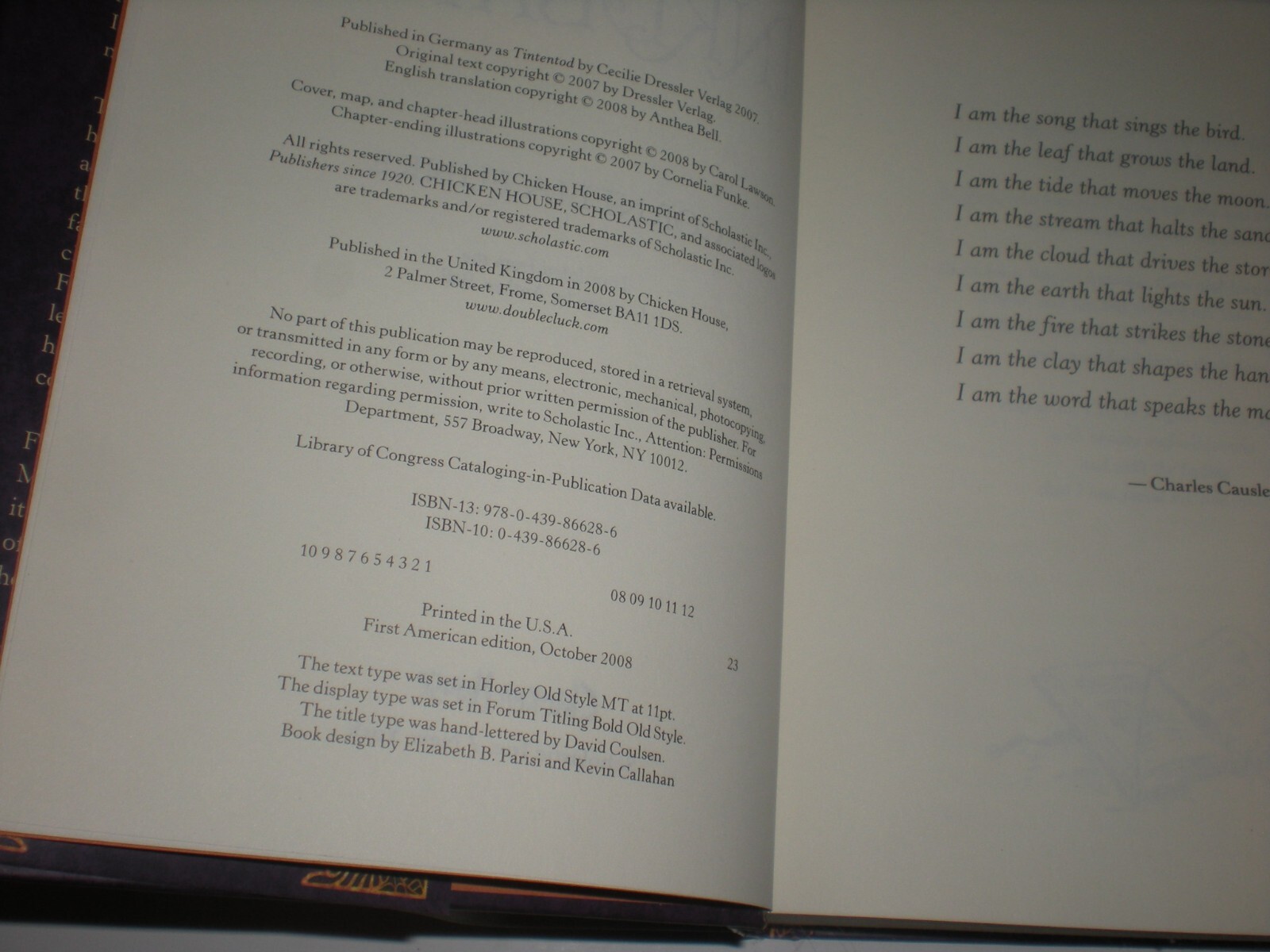 Cornelia Funke Inkdeath HC/DJ 1st Ed/1st Print Inkworld book 3 1ST/1ST ...