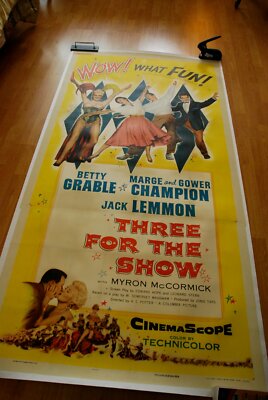 1954 THREE FOR THE SHOW ORIG 3 SHEET 41X81 POSTER BETTY GRABLE | eBay