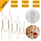 10/12pcs Golden Spring Plate Wire Hanger for 6"-16" Plates Display Wall ...