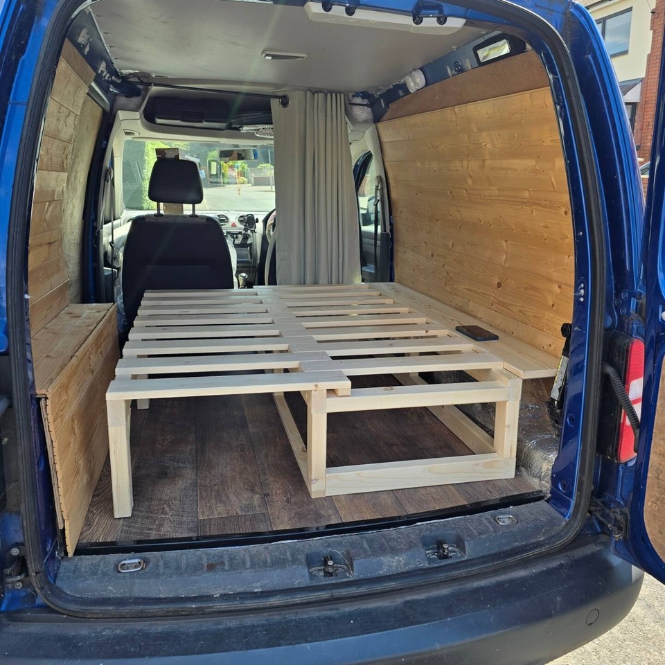 SWB Caddy bed, Bespoke Pull Out Bed For Vans, Campers, Boats - Micro ...