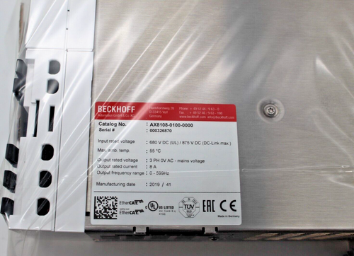 Beckhoff AX8108-0100-0000 Single-axis module By Fedex or DHL | eBay