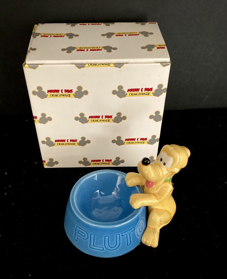Disney by Applause Pluto Ceramic Figure With Pluto Bowl 1991 | eBay