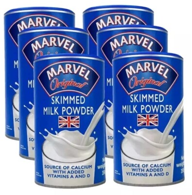 6 X Marvel Original Skimmed Milk Powder 350g - (Pack of 6). Free ...